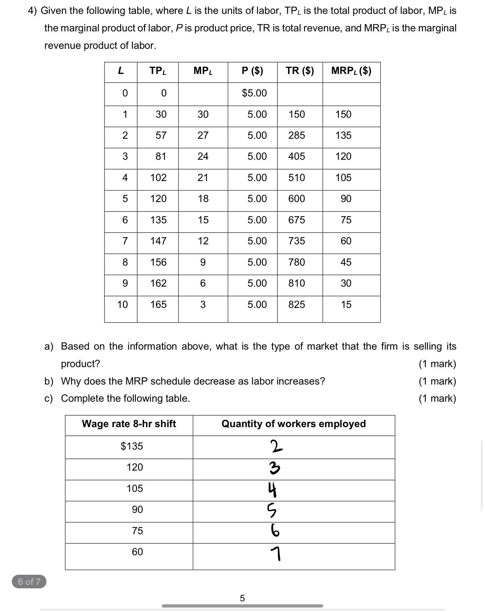 Solved Given the following table, where L ﻿is the units of | Chegg.com