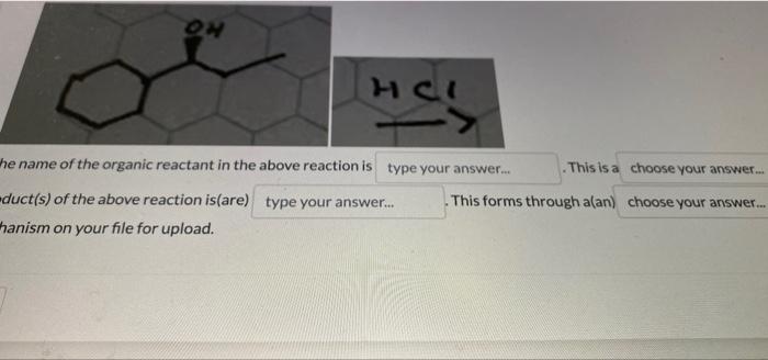 Solved he name of the organic reactant in the above reaction | Chegg.com