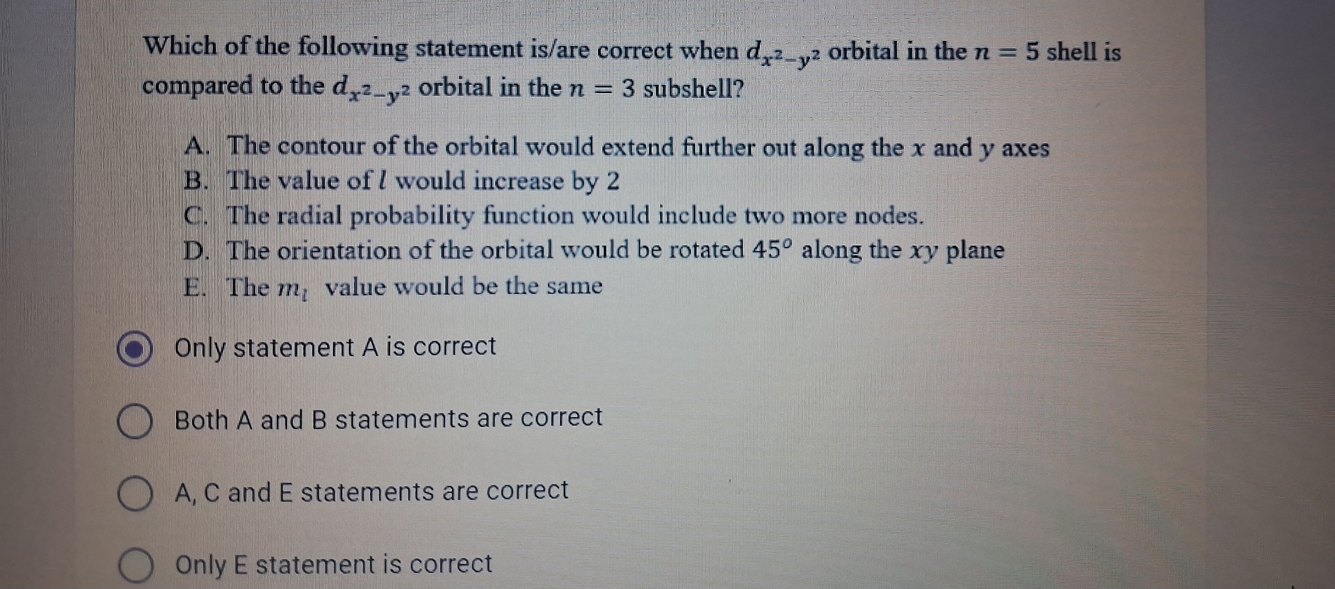 Solved Which of the following statement is/are correct when | Chegg.com