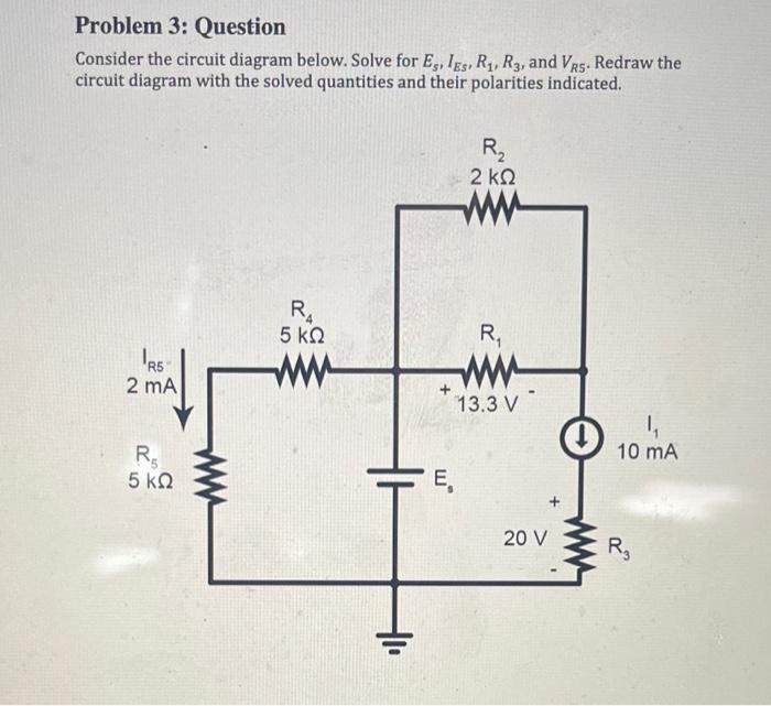 Solved Problem 2: Question Consider the circuit diagram | Chegg.com