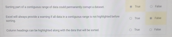Solved Sorting part of a contiguous range of data could | Chegg.com