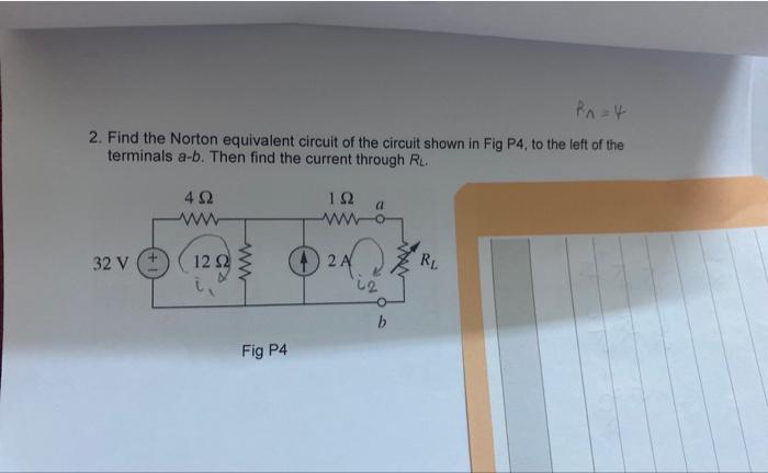 [Solved]: 2. Find the Norton equivalent circuit of the circ