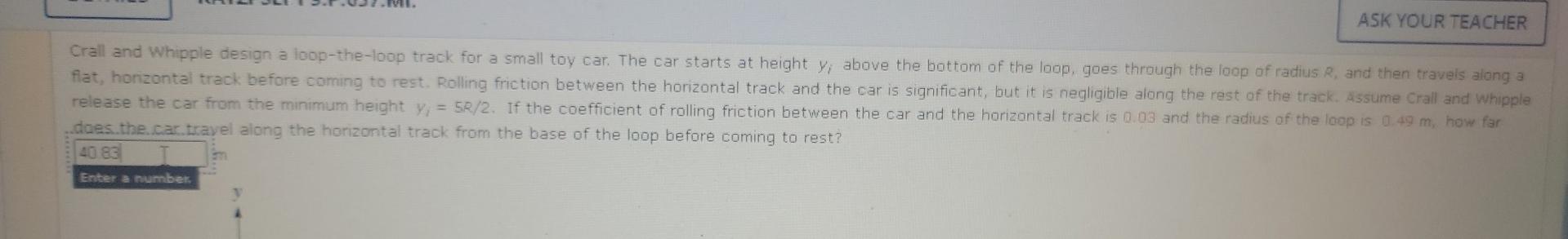 Solved ASK YOUR TEACHER Crall and Whipple design a | Chegg.com