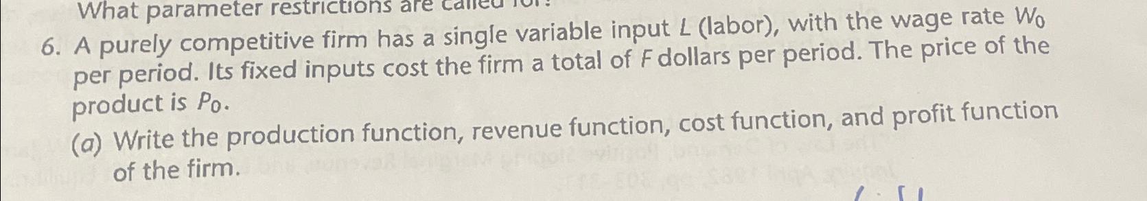 Solved A purely competitive firm has a single variable input | Chegg.com