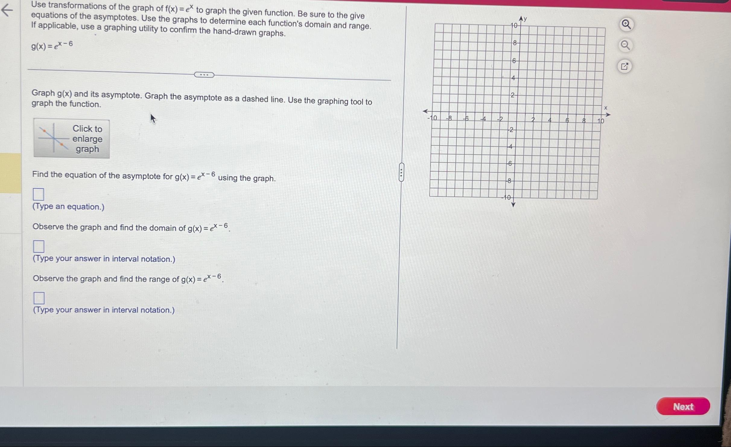 Solved Use transformations of the graph of f(x)=ex ﻿to graph | Chegg.com