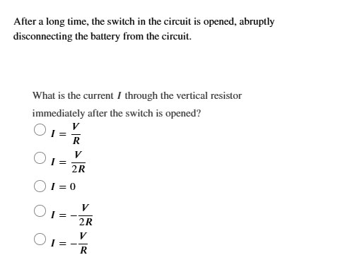 Solved After a long time, the switch in ﻿the circuit is | Chegg.com