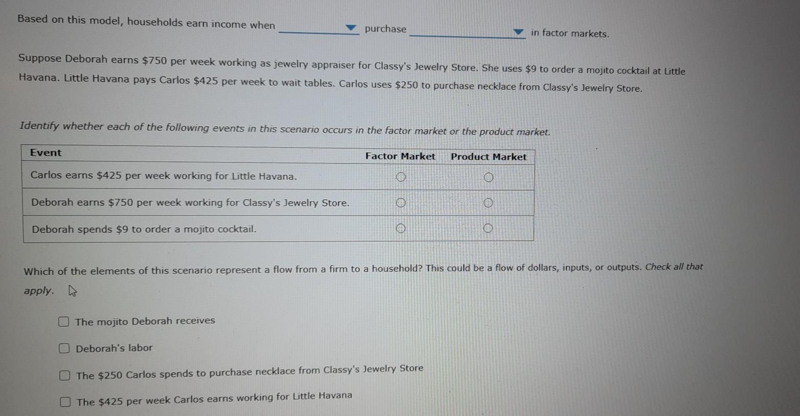 In The Circular Flow Model Diagram Model Quizlet Flow Circul