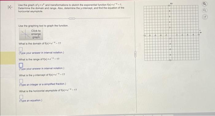 Solved Use the graph of y=ex and transformations to sketch | Chegg.com
