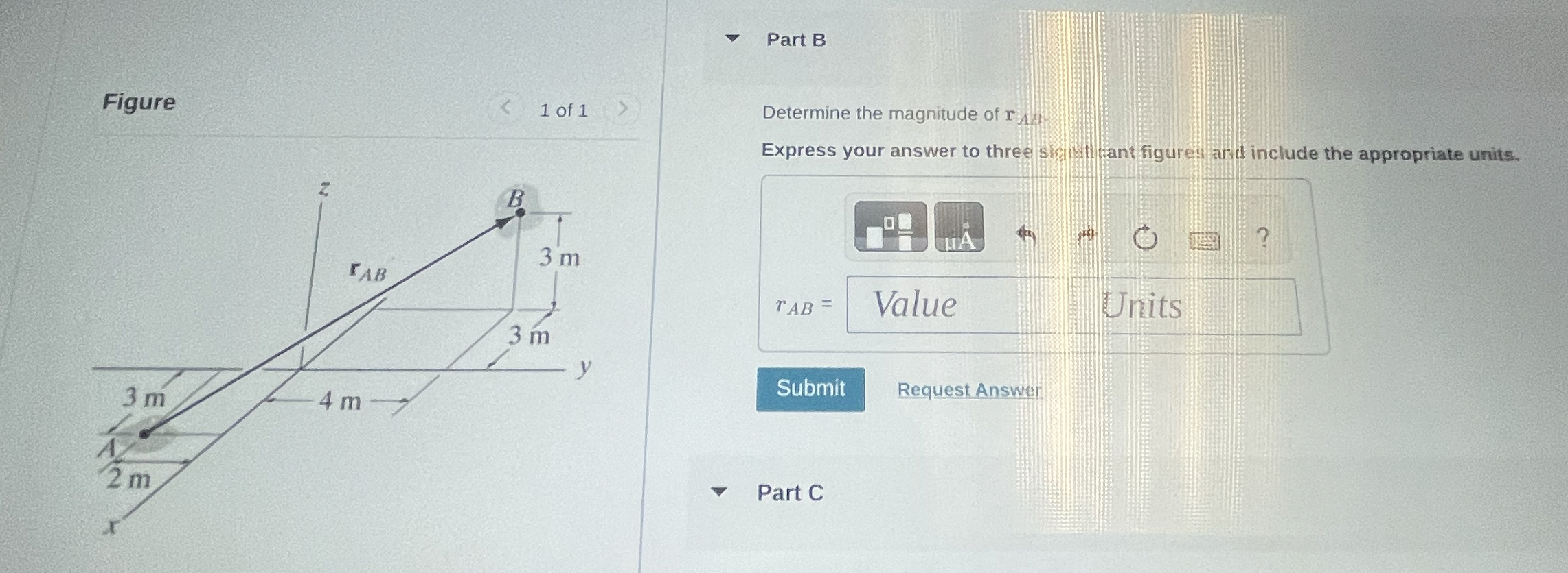 Solved Part BFigure1 ﻿of 1 Determine the magnitude of | Chegg.com