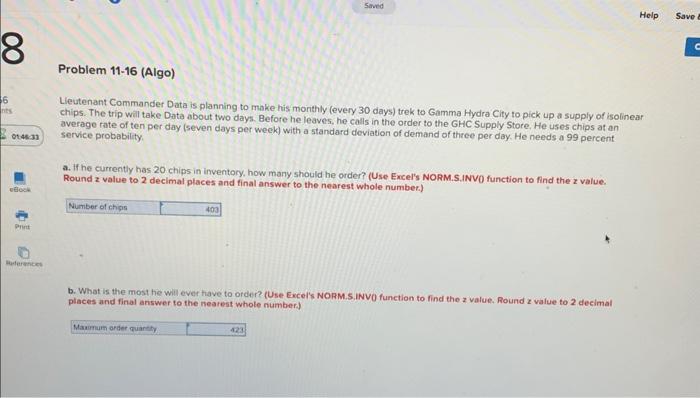 Solved Lieutenant Commander Data is planning to make his | Chegg.com