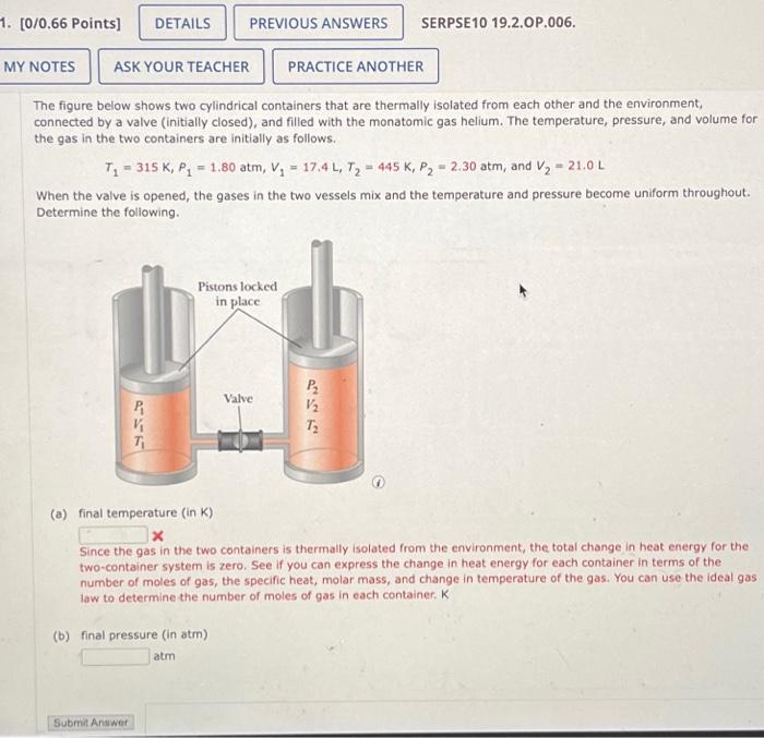 Solved The figure below shows two cylindrical containers | Chegg.com