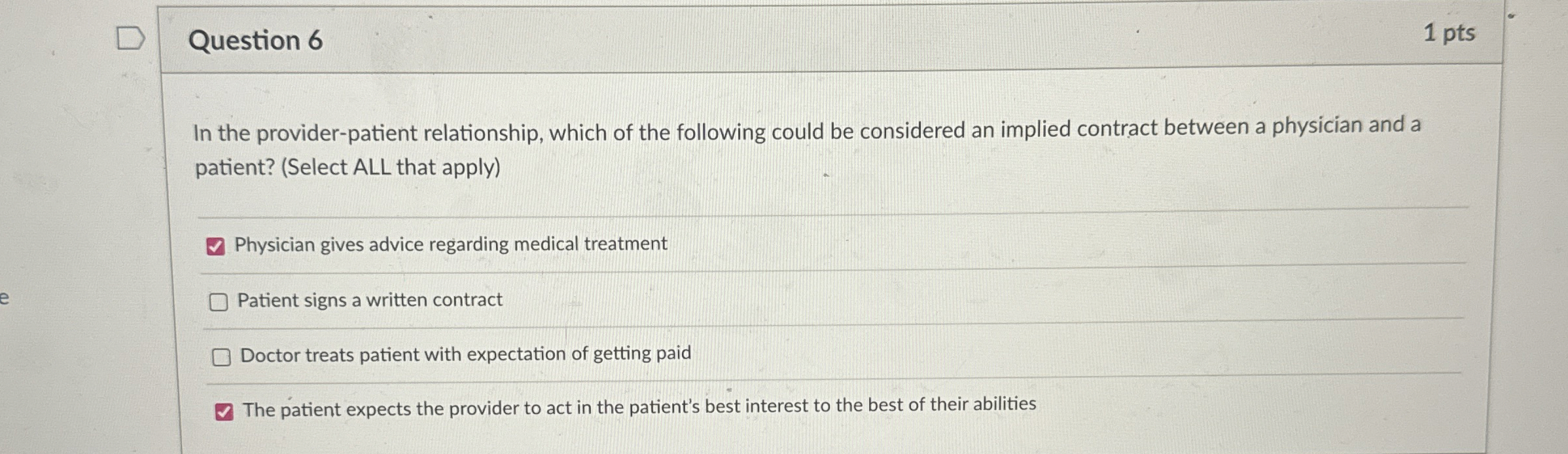 Solved Question 61 ﻿ptsIn the provider-patient relationship, | Chegg.com