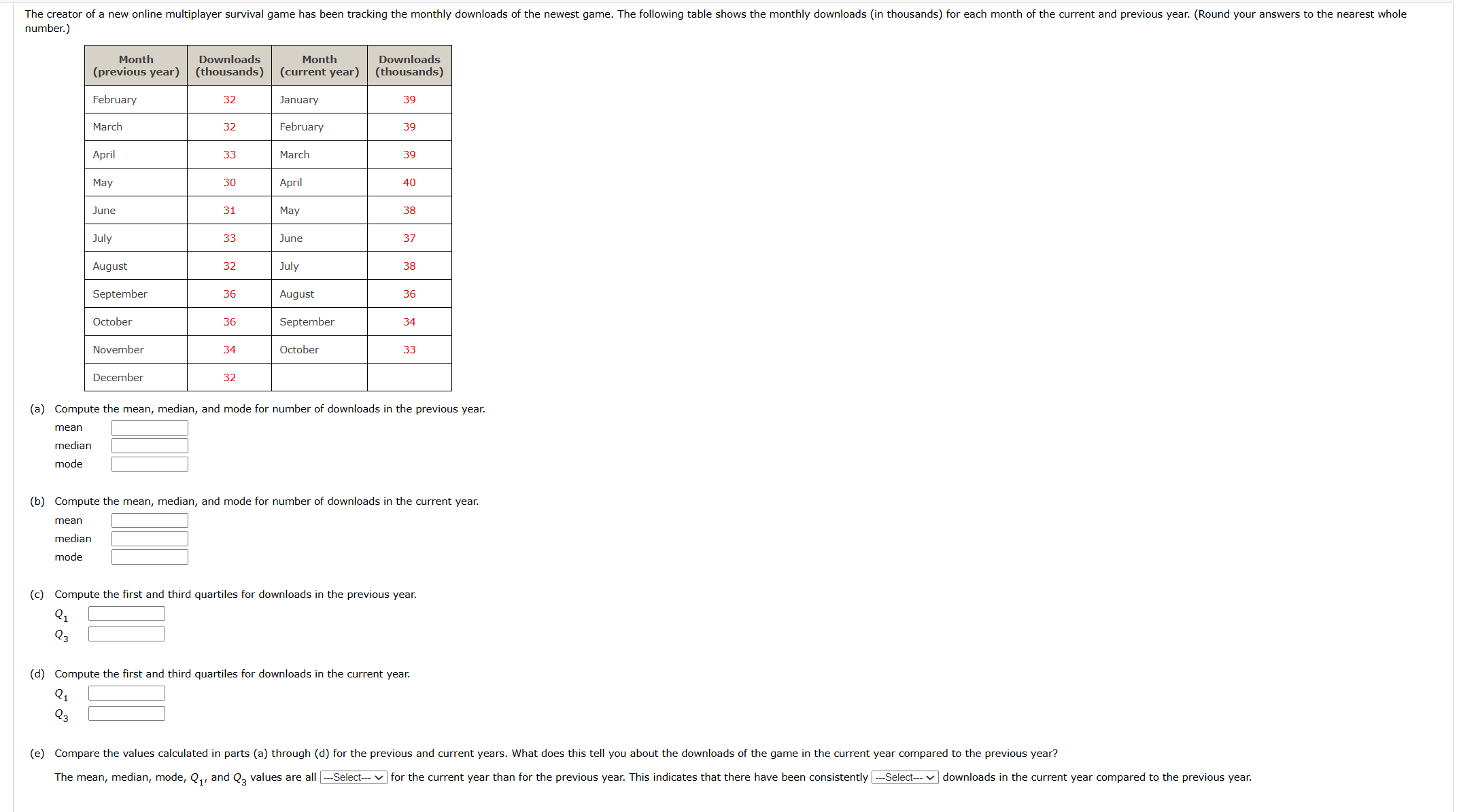 Solved number.)(a) ﻿Compute the mean, median, and mode for | Chegg.com