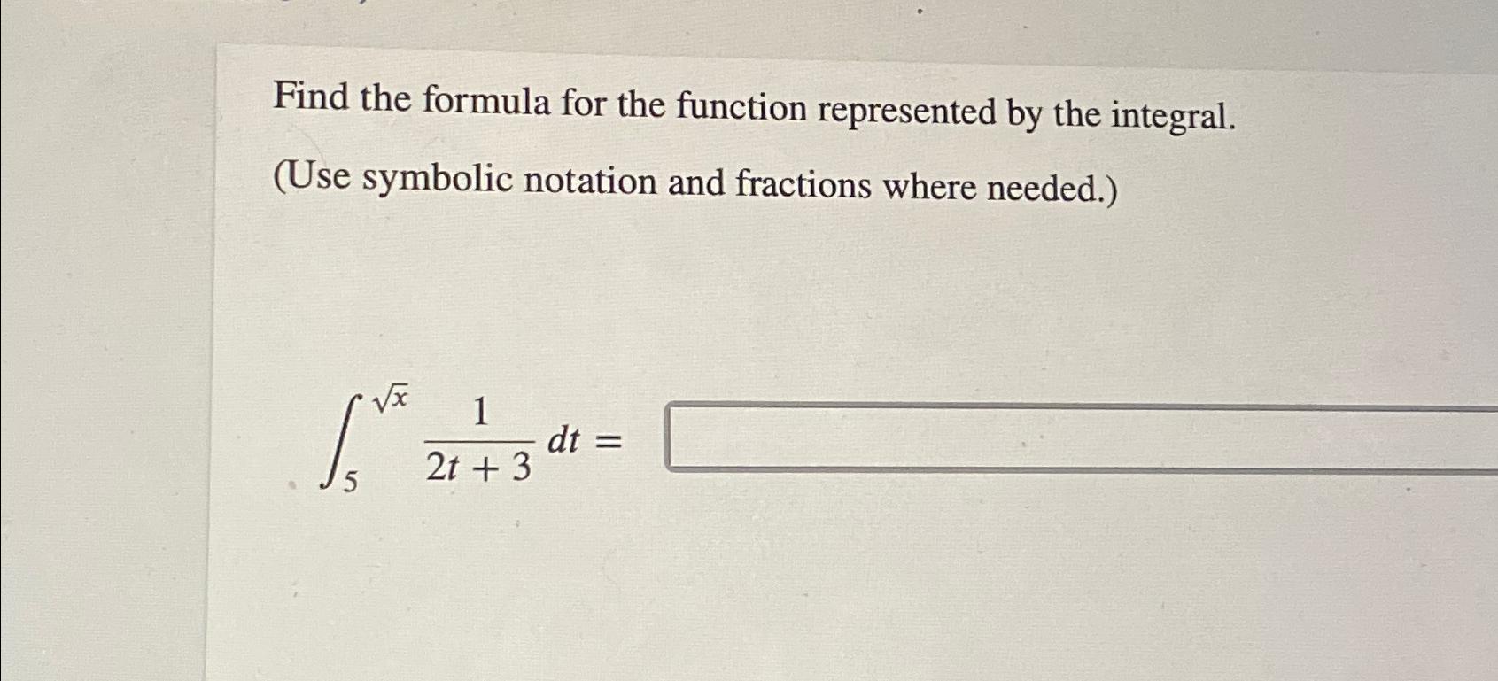 Solved Find the formula for the function represented by the | Chegg.com