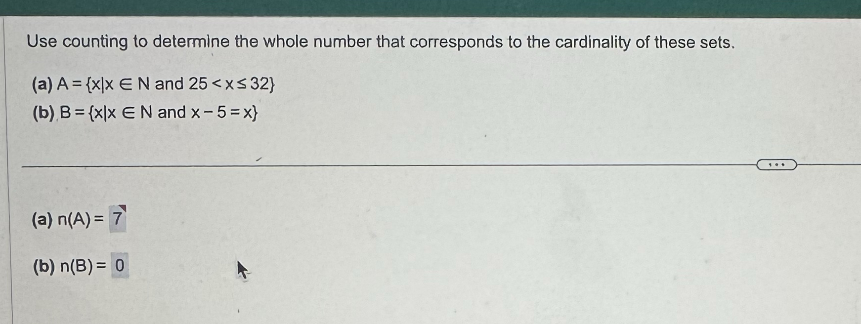 Use counting to determine the whole number that | Chegg.com
