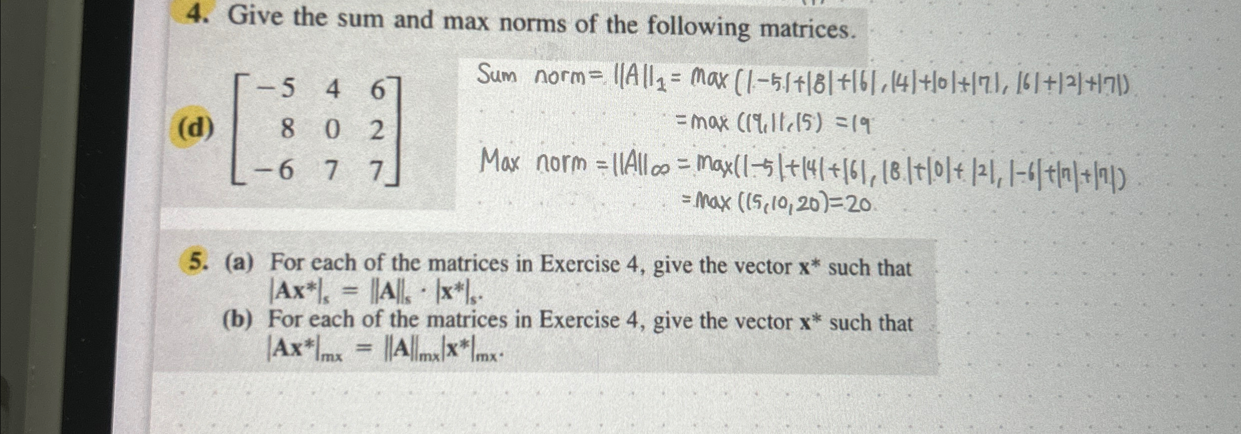 [-546802-677](a) ﻿For each of the matrices in | Chegg.com