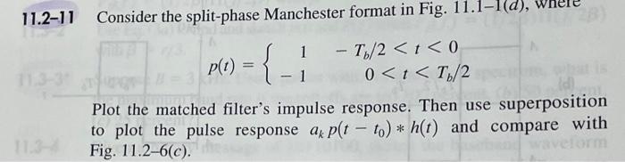 Solved 11.2-11 Consider the split-phase Manchester format in | Chegg.com