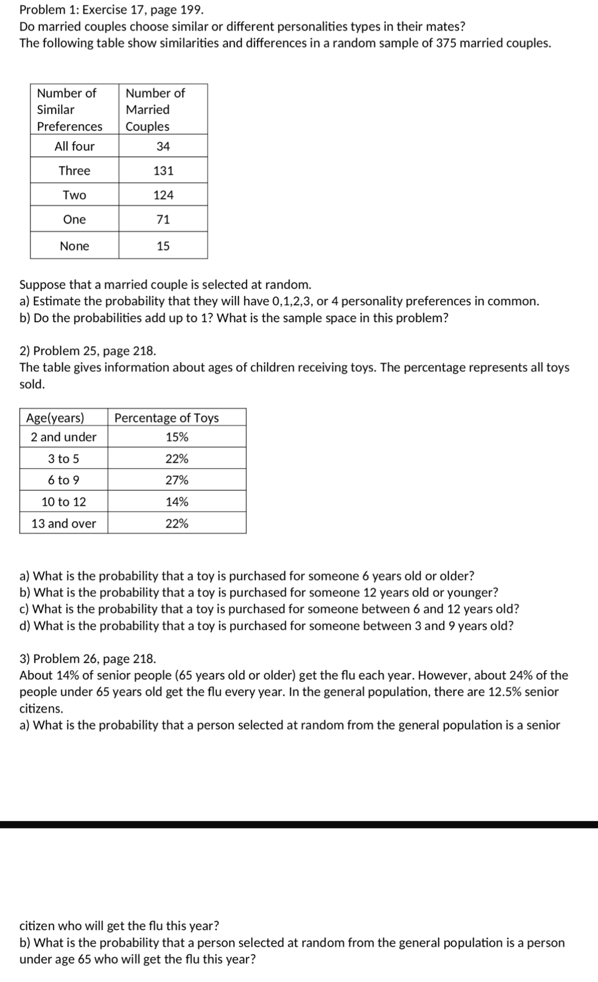 Solved Problem 1: Exercise 17, ﻿page 199.Do married couples | Chegg.com