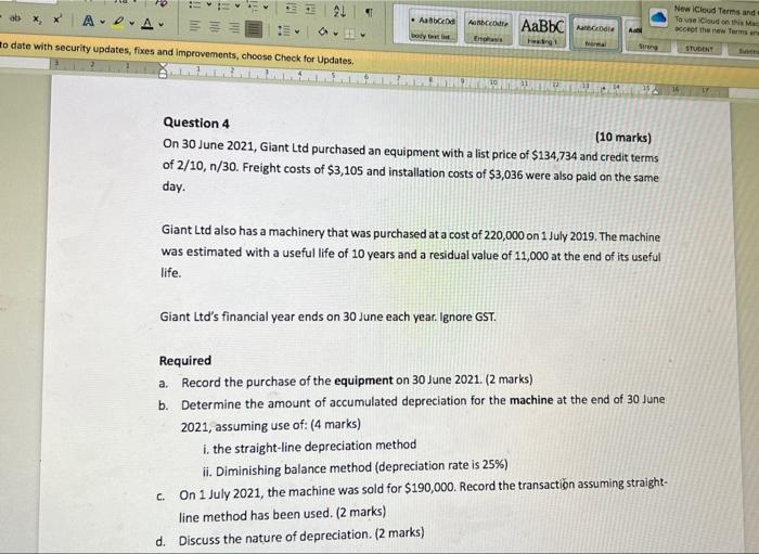 Solved A. D to date with security updates, fixes and | Chegg.com