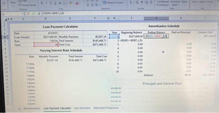 Solved Nadia has set up the structure for an amortization | Chegg.com