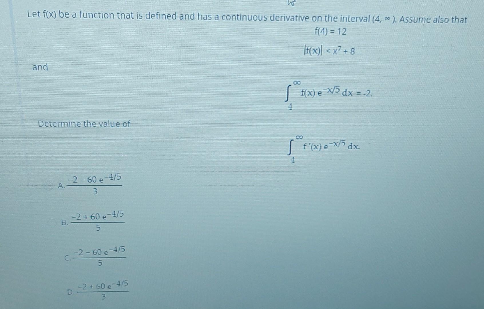 Solved Let f(x) be a function that is defined and has a | Chegg.com