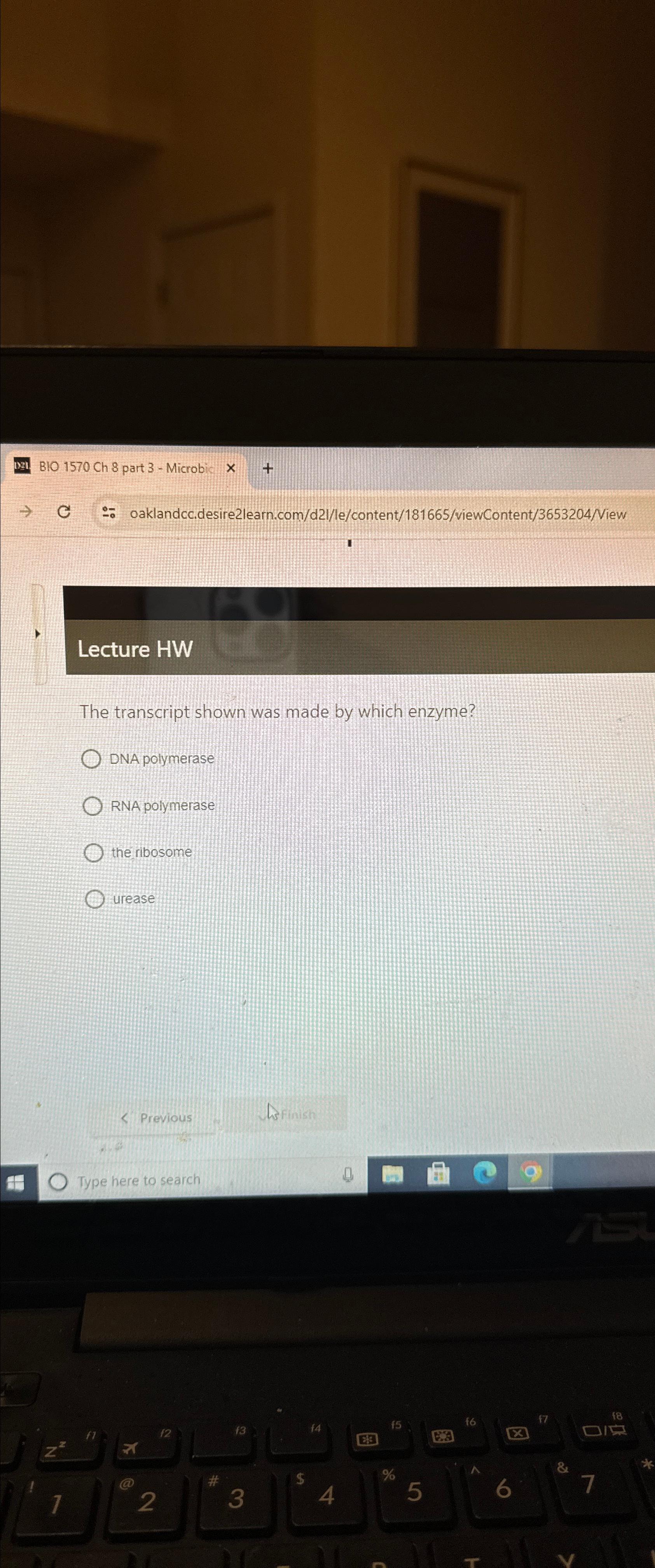 Solved Lecture HWThe transcript shown was made by which | Chegg.com