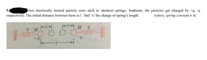 Solved two electrically neutral particle were stick to | Chegg.com