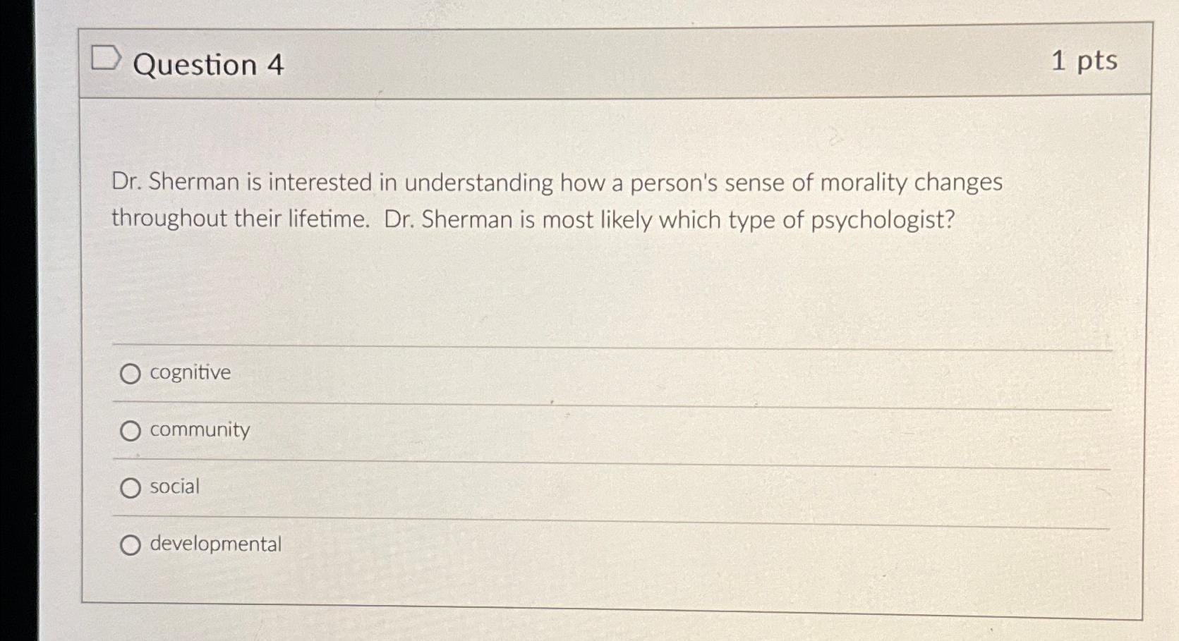 Solved Question 41ptsr. ﻿Sherman is interested in | Chegg.com