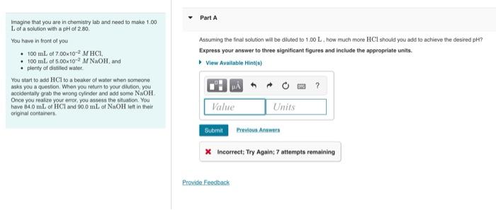 Solved x incorrect; Try Again: 7 attempts remaining | Chegg.com