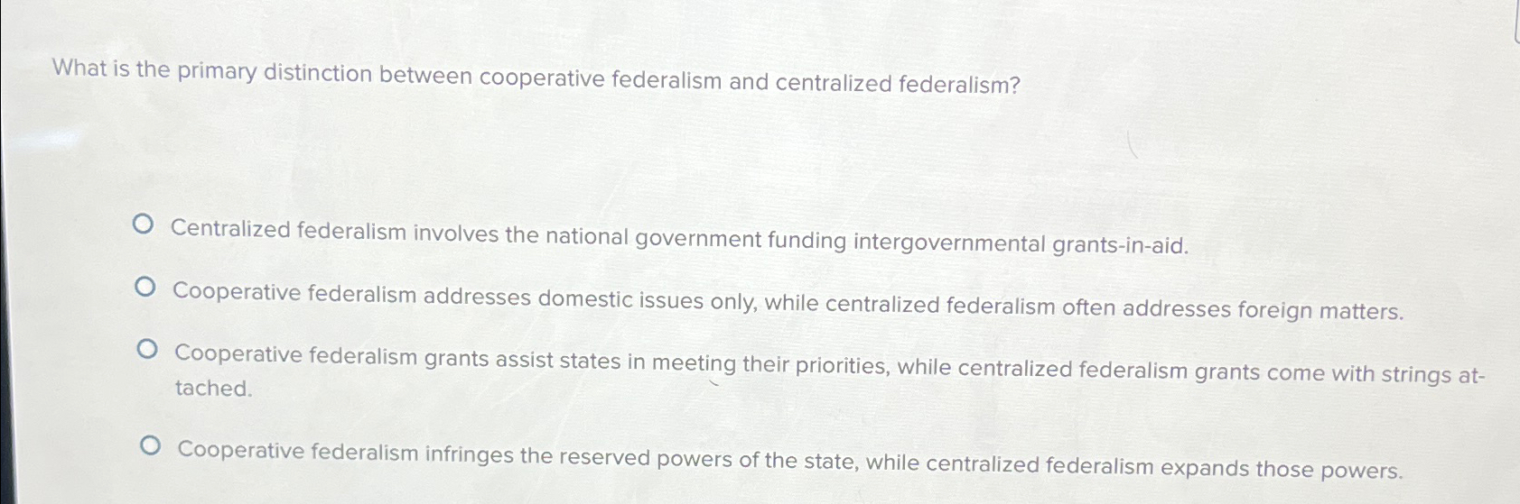 Solved What is the primary distinction between cooperative | Chegg.com