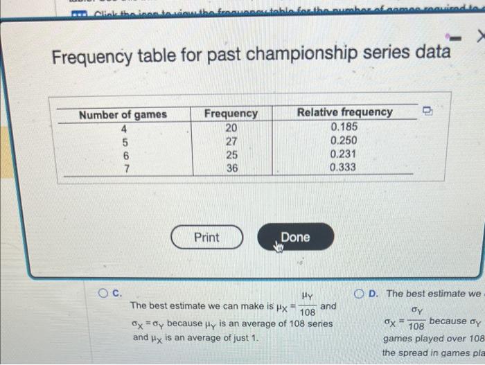 Solved In a sporting event, the championship is won by the | Chegg.com