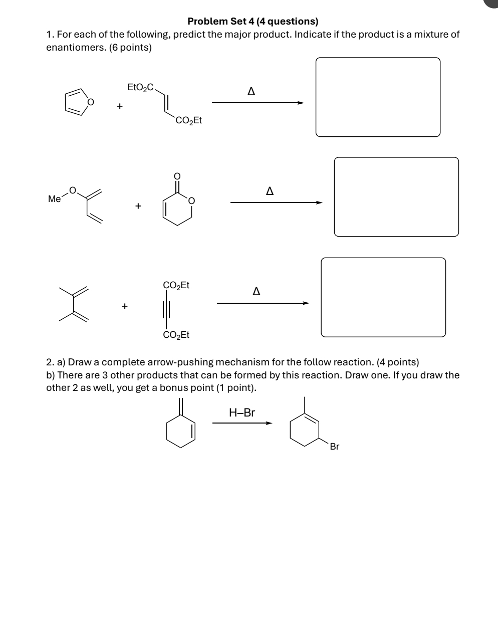 Solved Problem Set 4 (4 ﻿questions)For each of the | Chegg.com