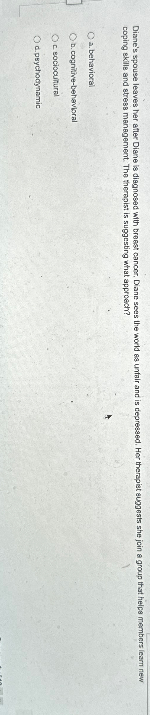 Solved coping skills and stress management. The therapist is | Chegg.com