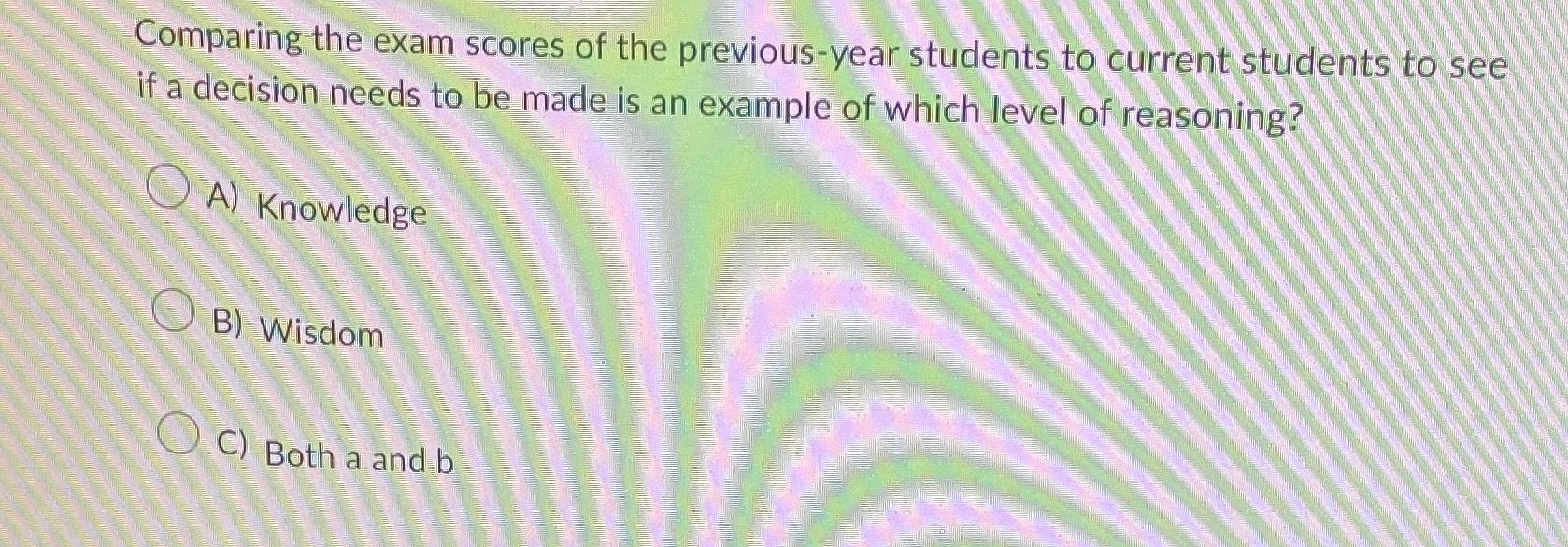 Solved Comparing the exam scores of the previous-year | Chegg.com