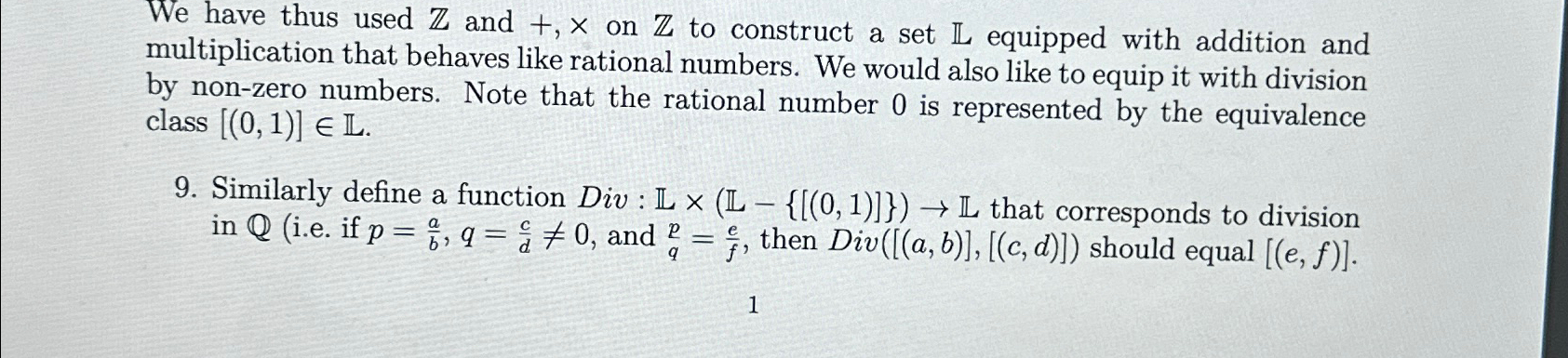 Solved We have thus used Z ﻿and,+x ﻿on Z ﻿to construct a set | Chegg.com