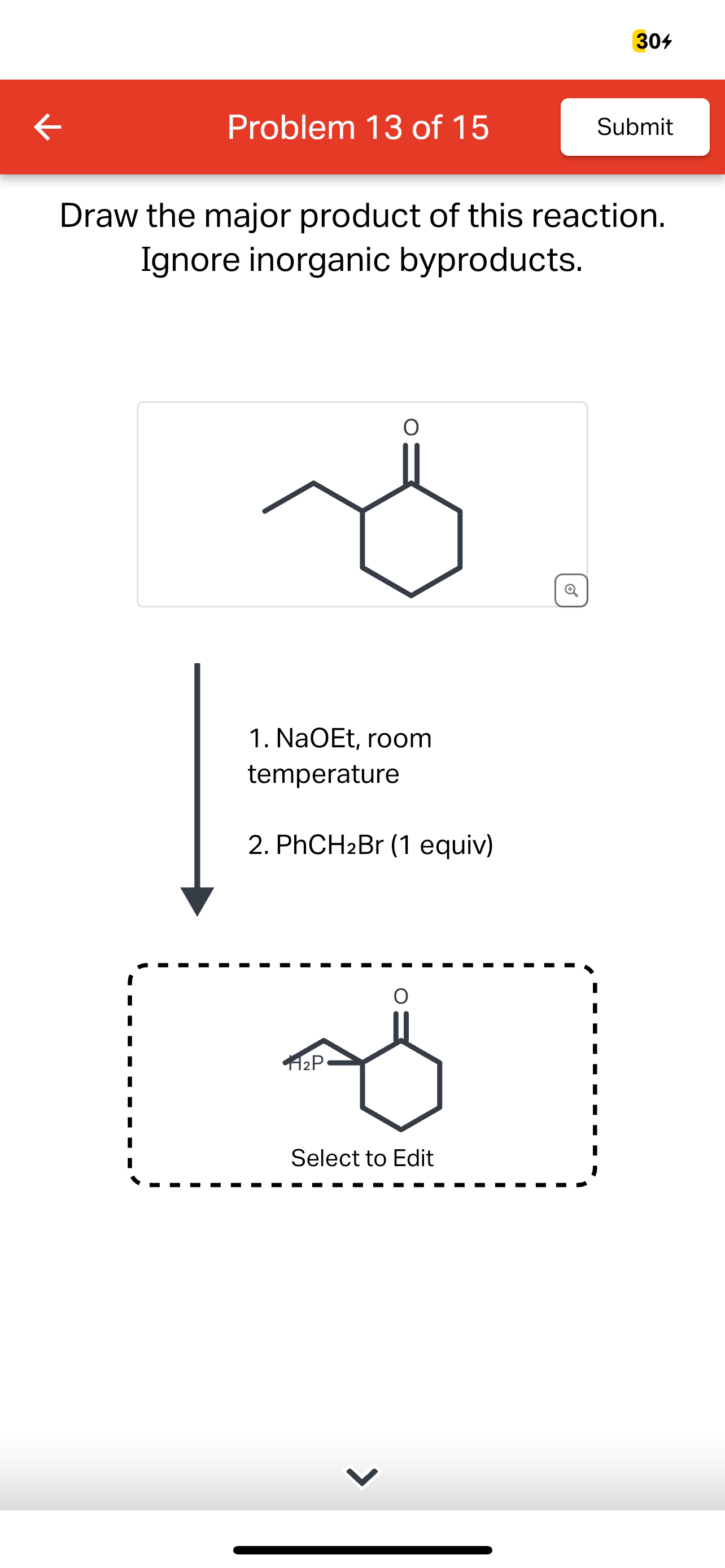 Solved Draw the major product of this reaction.Ignore | Chegg.com