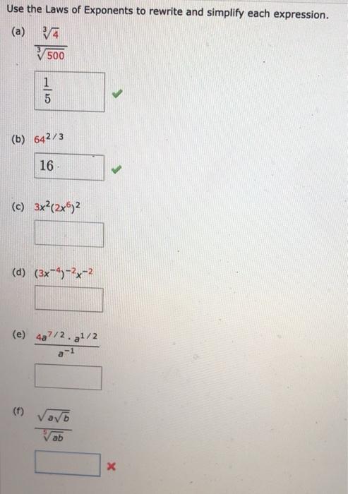 Solved Use the Laws of Exponents to rewrite and simplify | Chegg.com