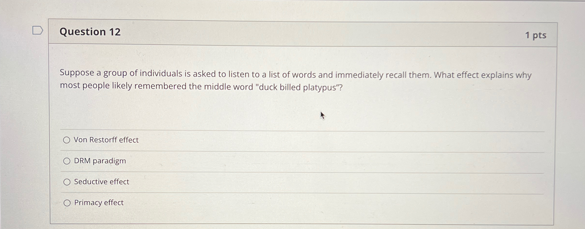 Solved Question 121 ﻿ptsSuppose a group of individuals is | Chegg.com