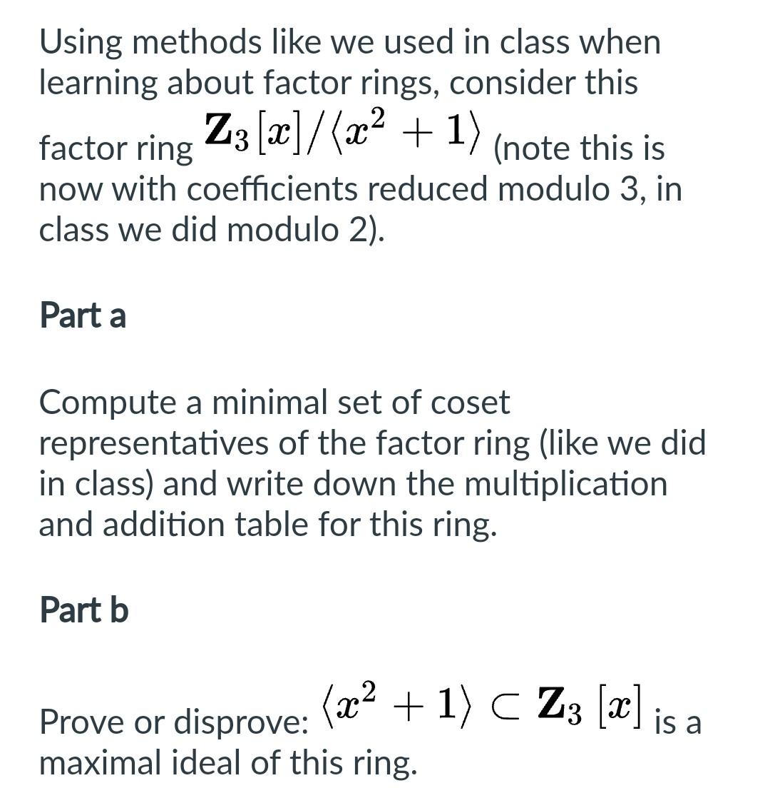 Solved Using methods like we used in class when learning | Chegg.com