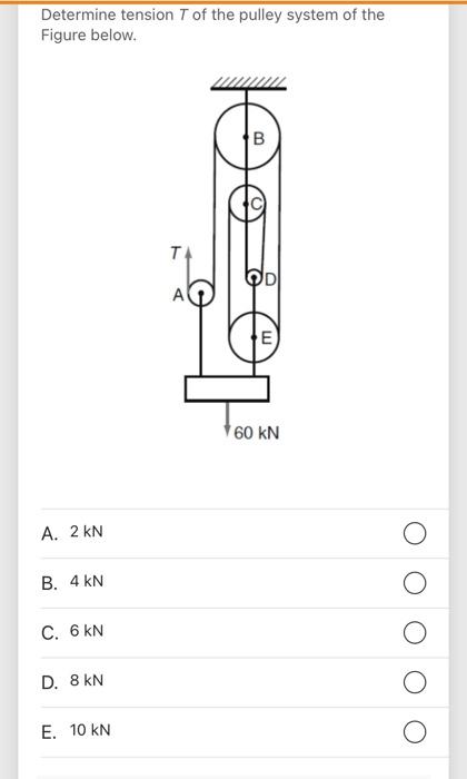 Solved Determine tension T of the pulley system of the | Chegg.com