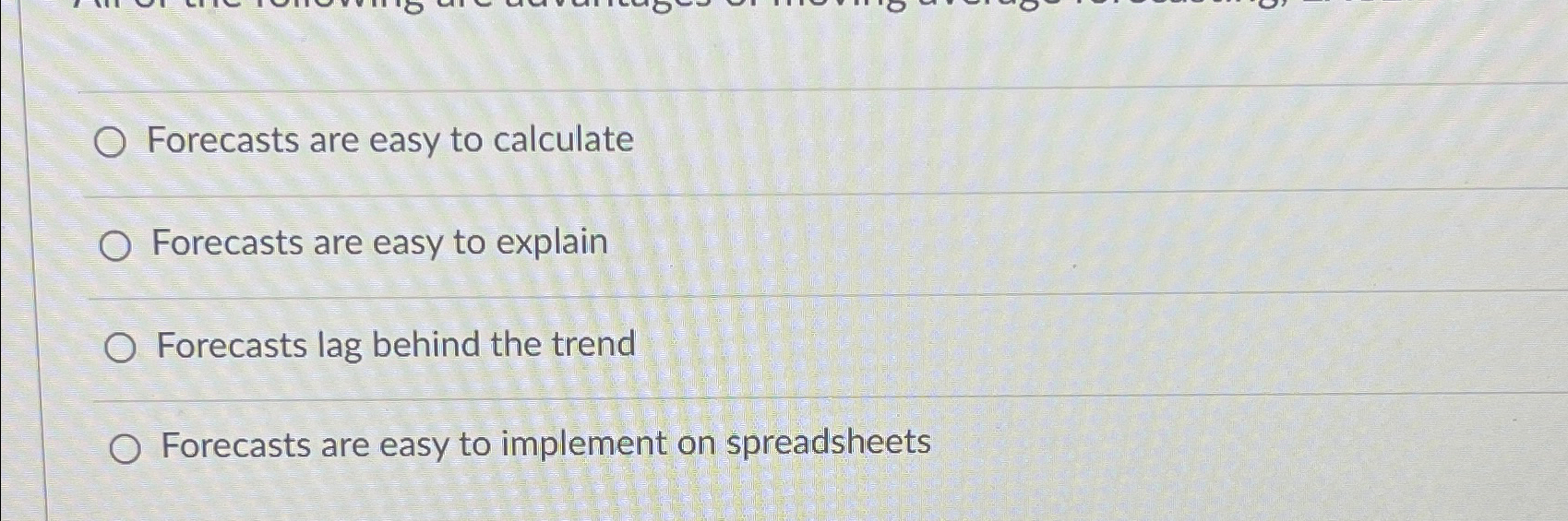Solved Forecasts are easy to calculateForecasts are easy to | Chegg.com