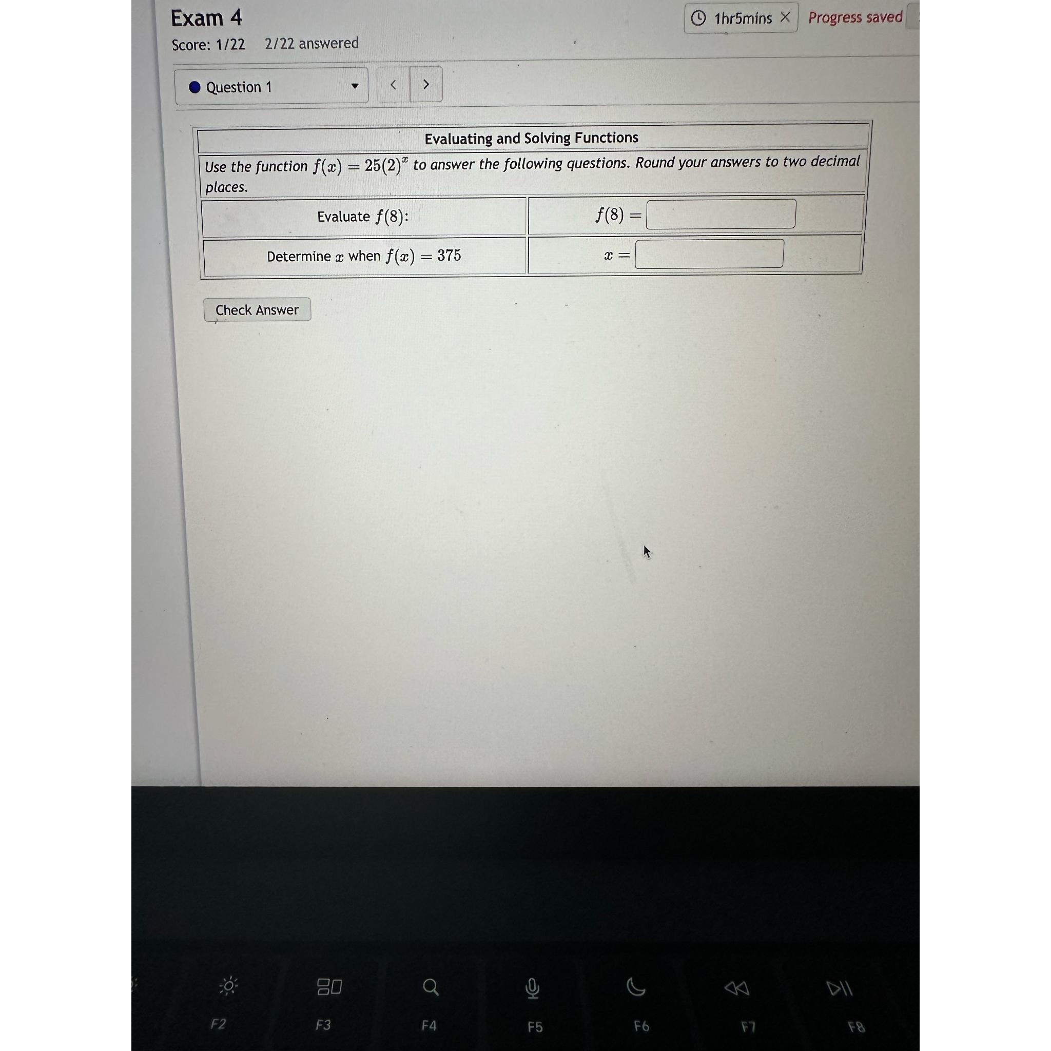 Solved Exam 4Progress savedScore: 122,222 ﻿answeredQuestion | Chegg.com