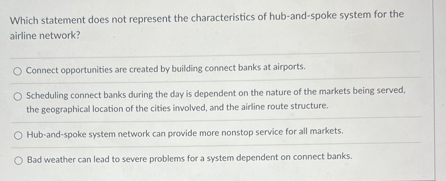 Solved Which statement does not represent the | Chegg.com