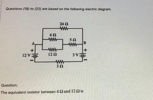 Solved Questions (19) to (22) are based on the following | Chegg.com