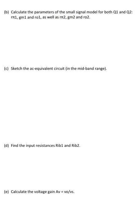Solved The parameters of the two BJT are: B=99,VA=∞ and | Chegg.com