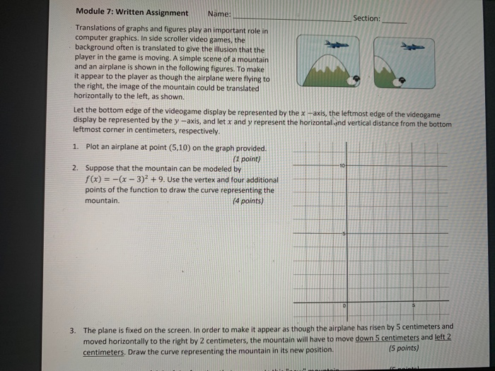 Solved Module 7: Written Assignment Name: Section: | Chegg.com