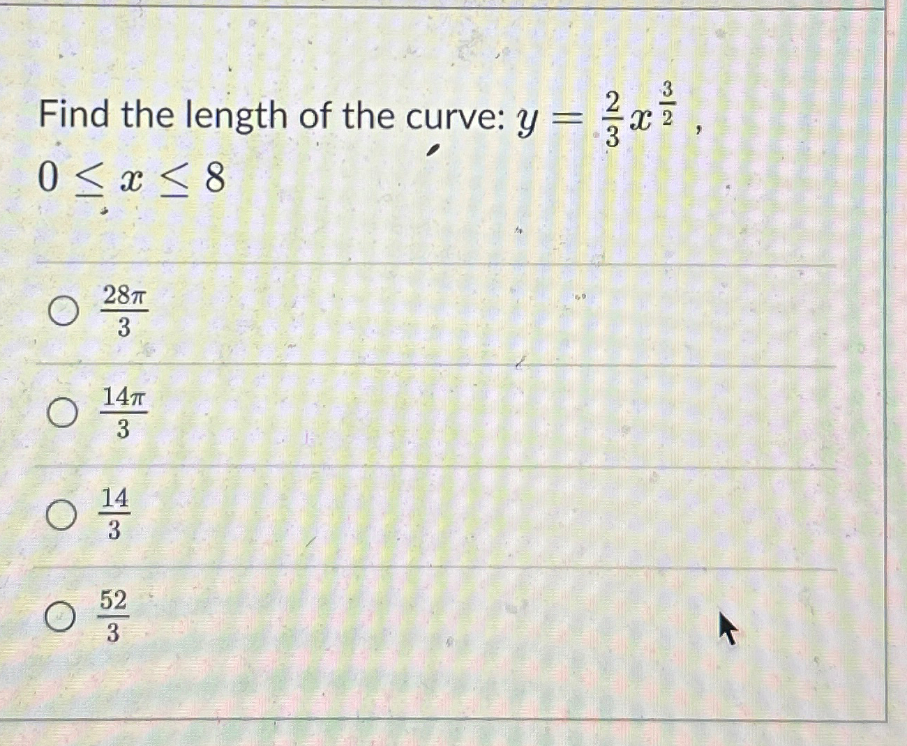 Solved Find the length of the curve: | Chegg.com