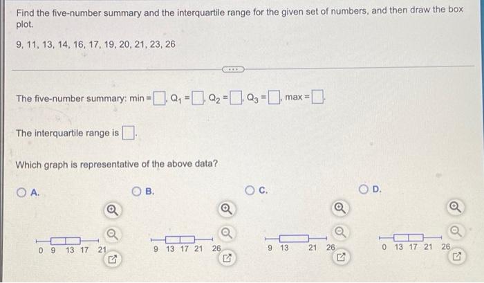 Solved Find the five-number summary and the interquartile | Chegg.com