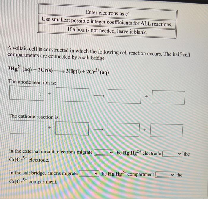 Solved Enter electrons as e. Use smallest possible integer | Chegg.com