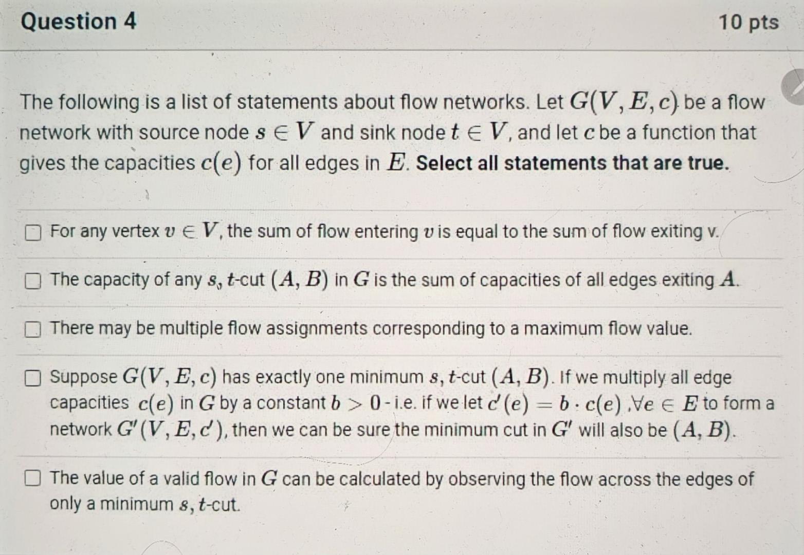 The following is a list of statements about flow | Chegg.com